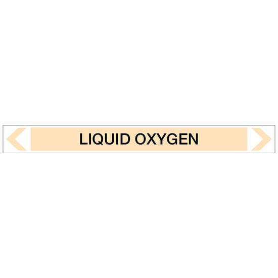 Gases - Liquid Oxygen - Pipe Marker Sticker – New Signs
