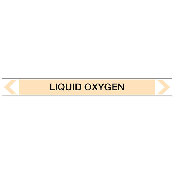 Gases - Liquid Oxygen - Pipe Marker Sticker – New Signs