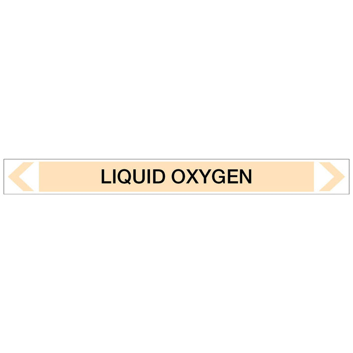 Gases - Liquid Oxygen - Pipe Marker Sticker – New Signs