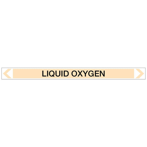 Gases - Liquid Oxygen - Pipe Marker Sticker – New Signs