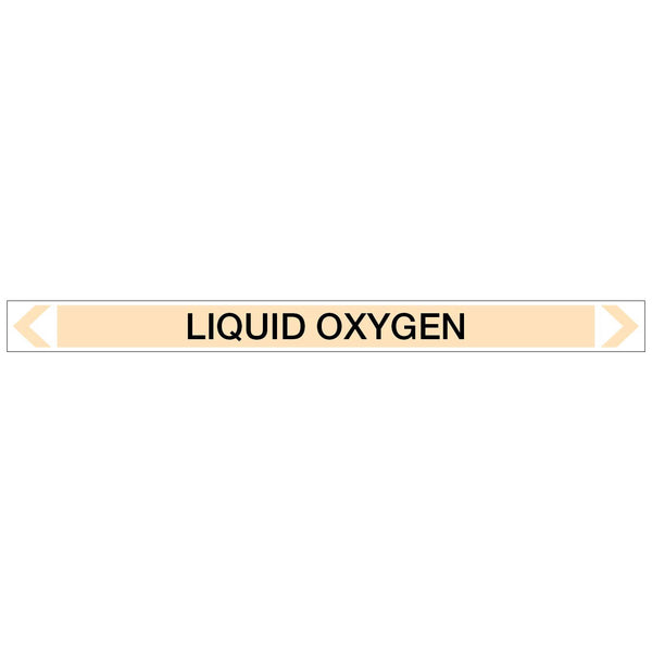 Gases - Liquid Oxygen - Pipe Marker Sticker – New Signs