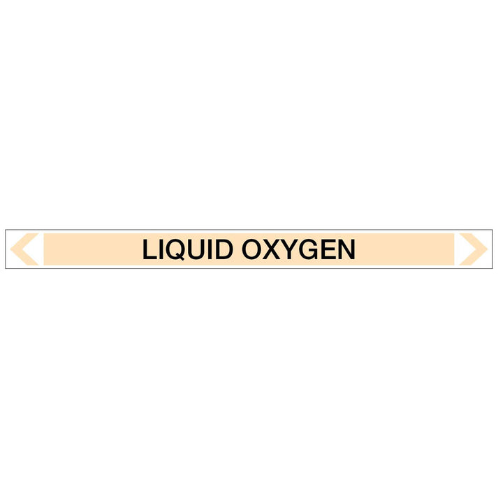 Gases - Liquid Oxygen - Pipe Marker Sticker – New Signs