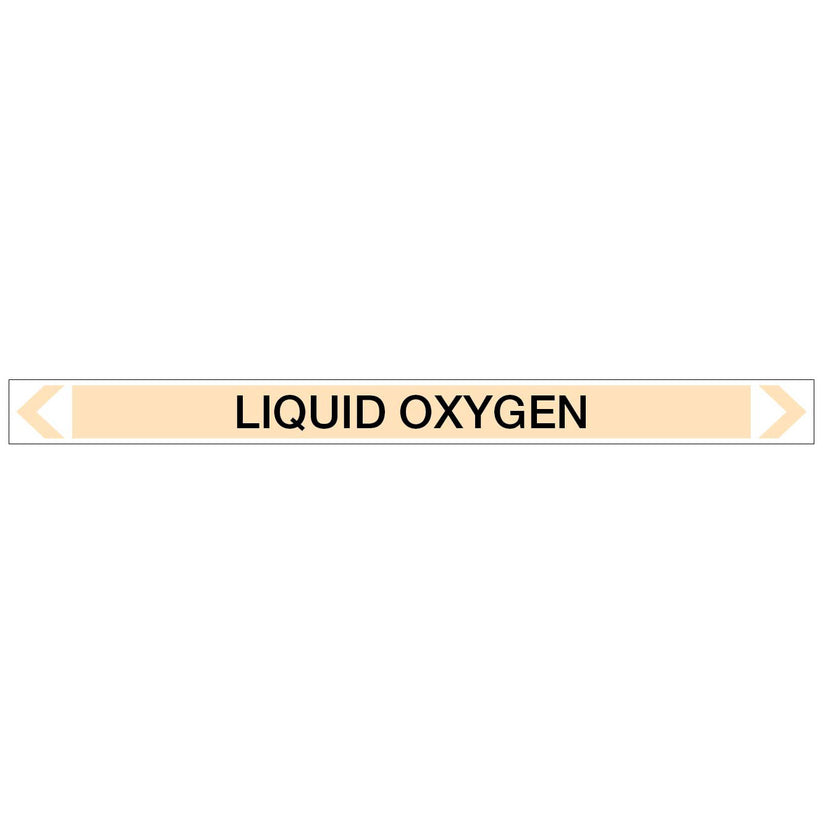 Gases - Liquid Oxygen - Pipe Marker Sticker – New Signs