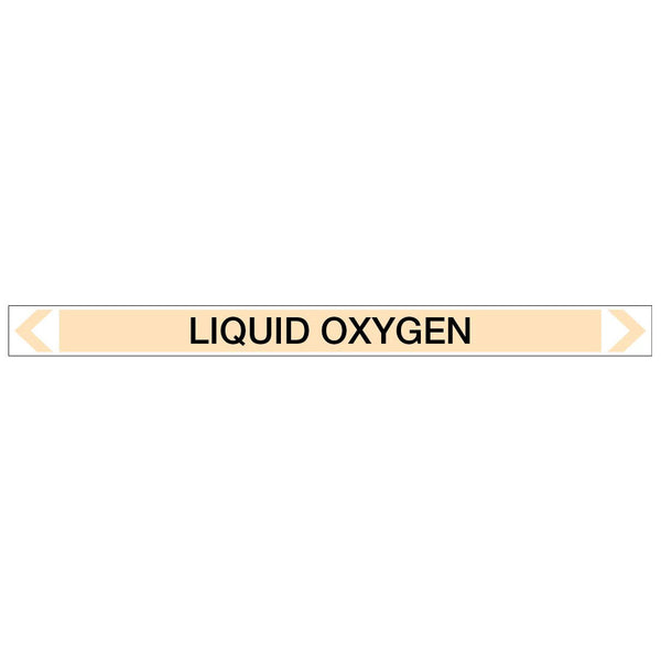 Gases - Liquid Oxygen - Pipe Marker Sticker – New Signs