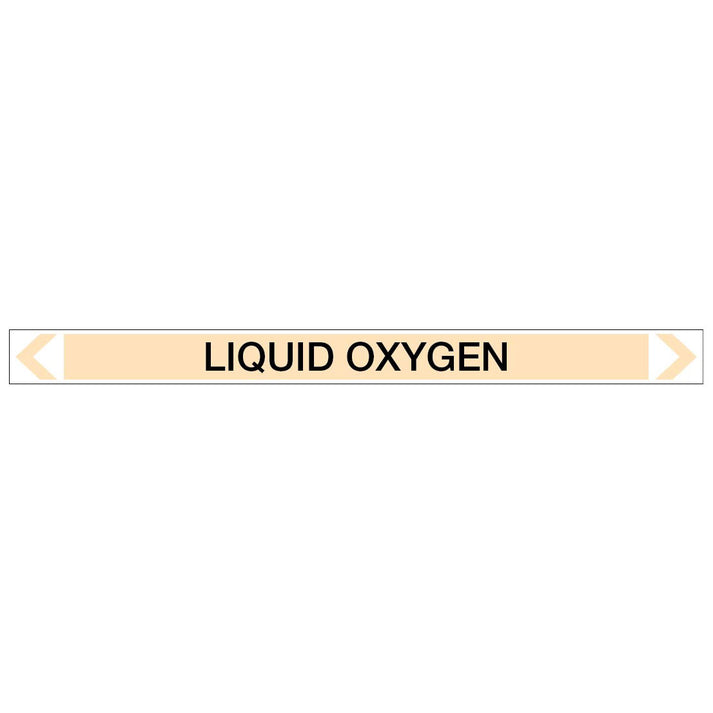 Gases - Liquid Oxygen - Pipe Marker Sticker – New Signs