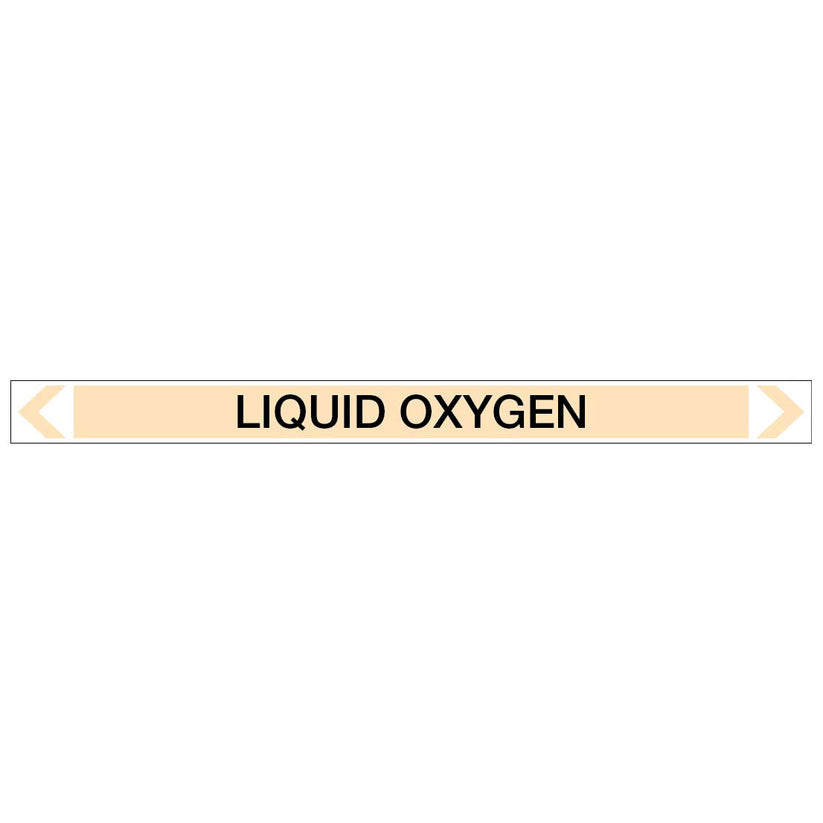 Gases - Liquid Oxygen - Pipe Marker Sticker – New Signs