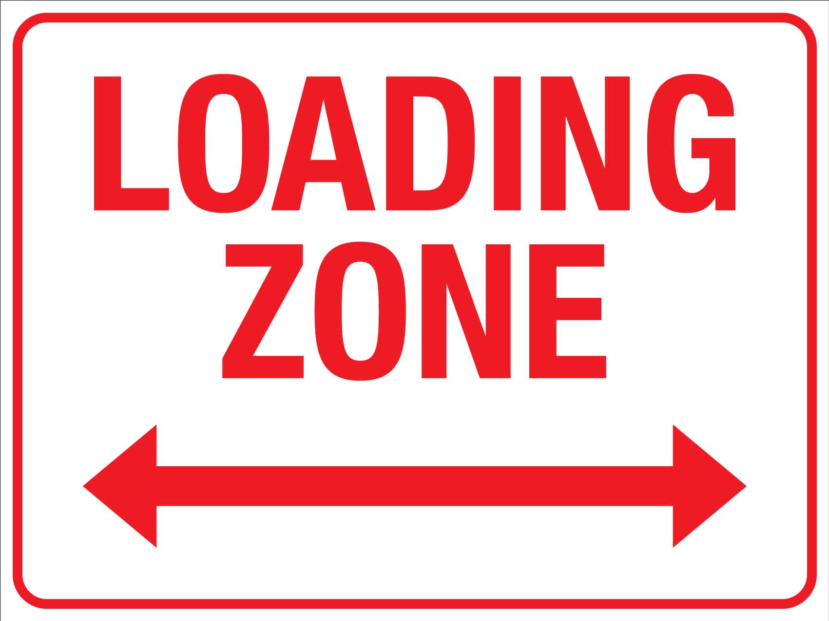Loading Zone (Landscape) Sign – New Signs