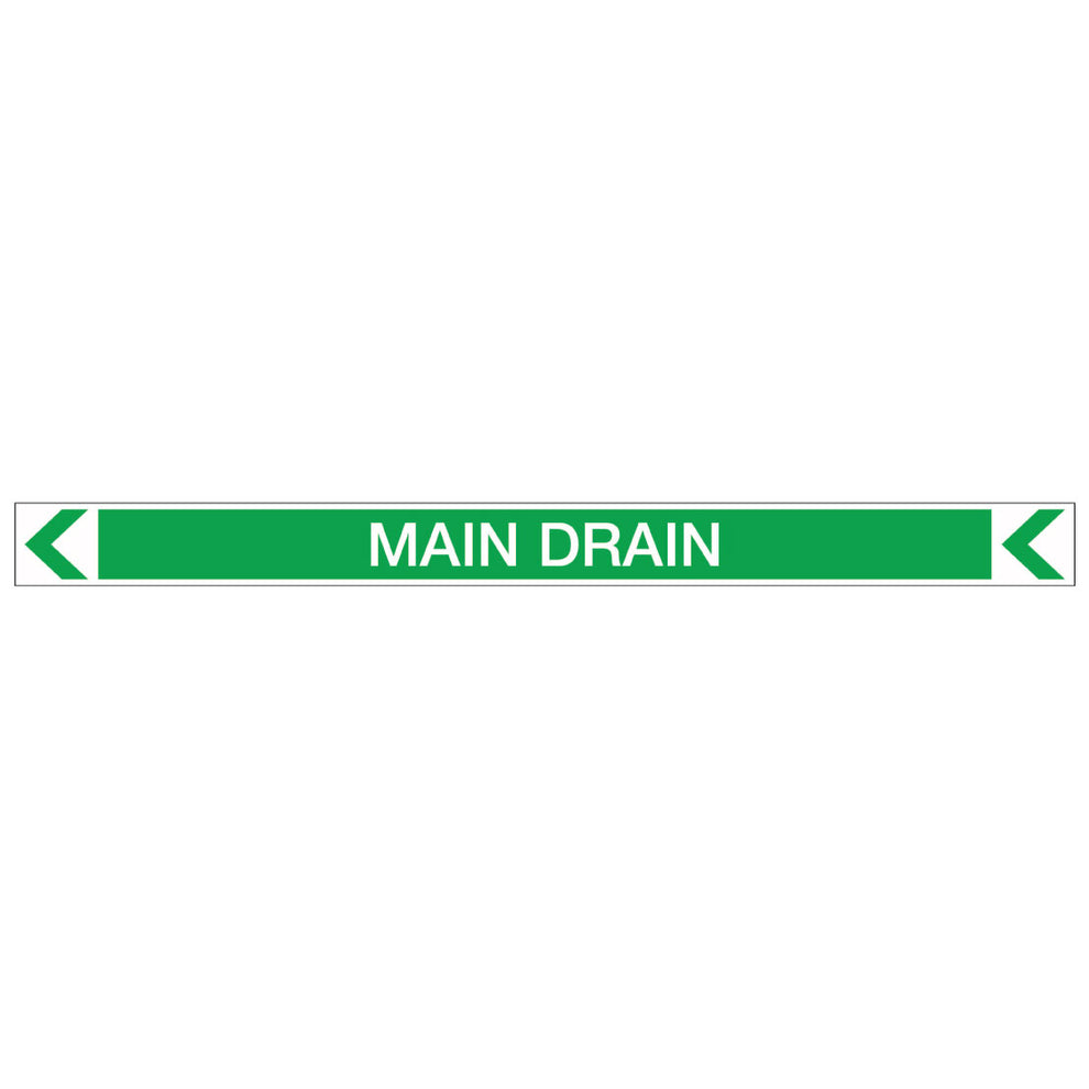 Pool/Spa - Main Drain (Left) - Pipe Marker Sticker – New Signs