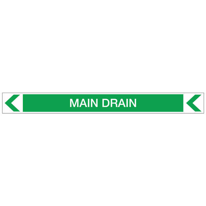 Pool/Spa - Main Drain (Left) - Pipe Marker Sticker – New Signs