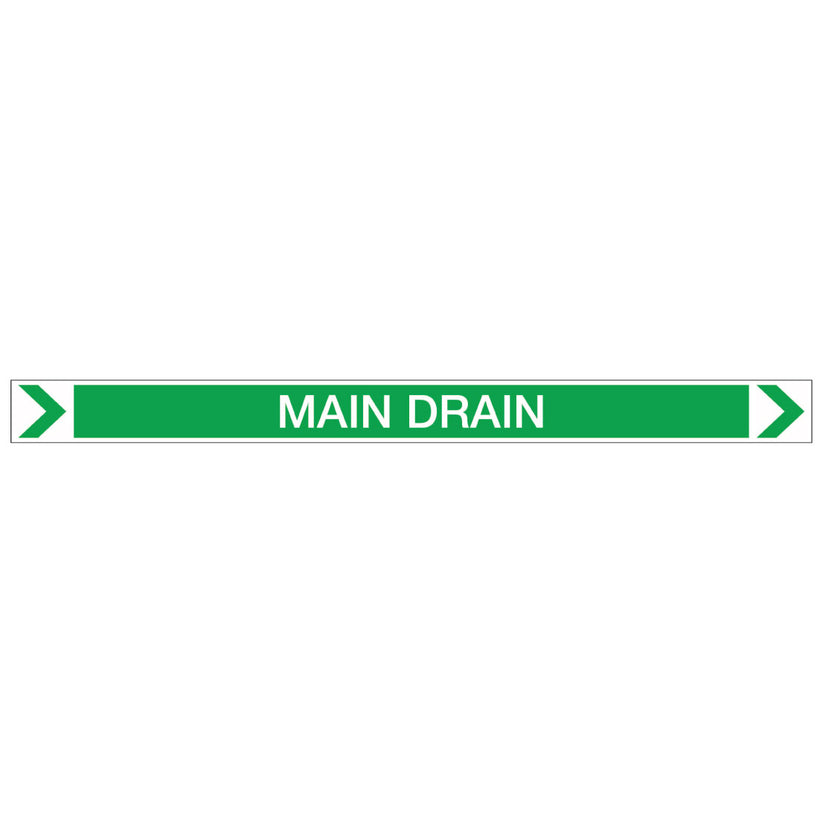 Pool/Spa - Main Drain (Right) - Pipe Marker Sticker – New Signs