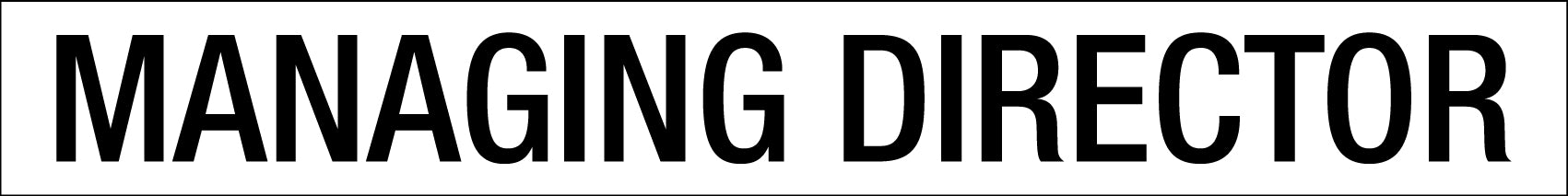 Managing Director - Statutory Sign – New Signs