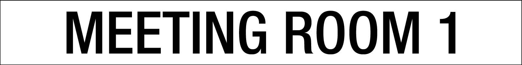 Meeting Room 1 - Statutory Sign – New Signs