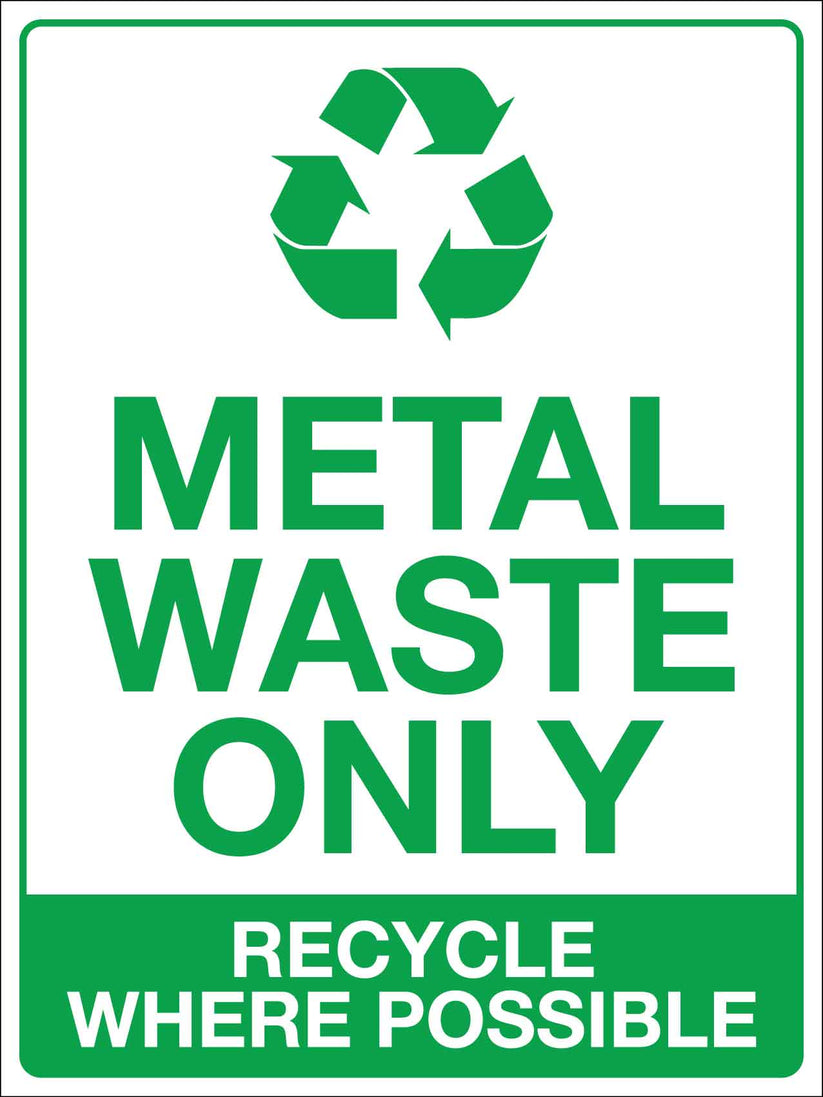 Metal Waste Sign – New Signs
