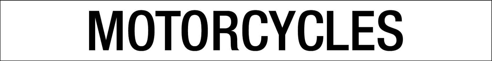 Motorcycles - Statutory Sign – New Signs