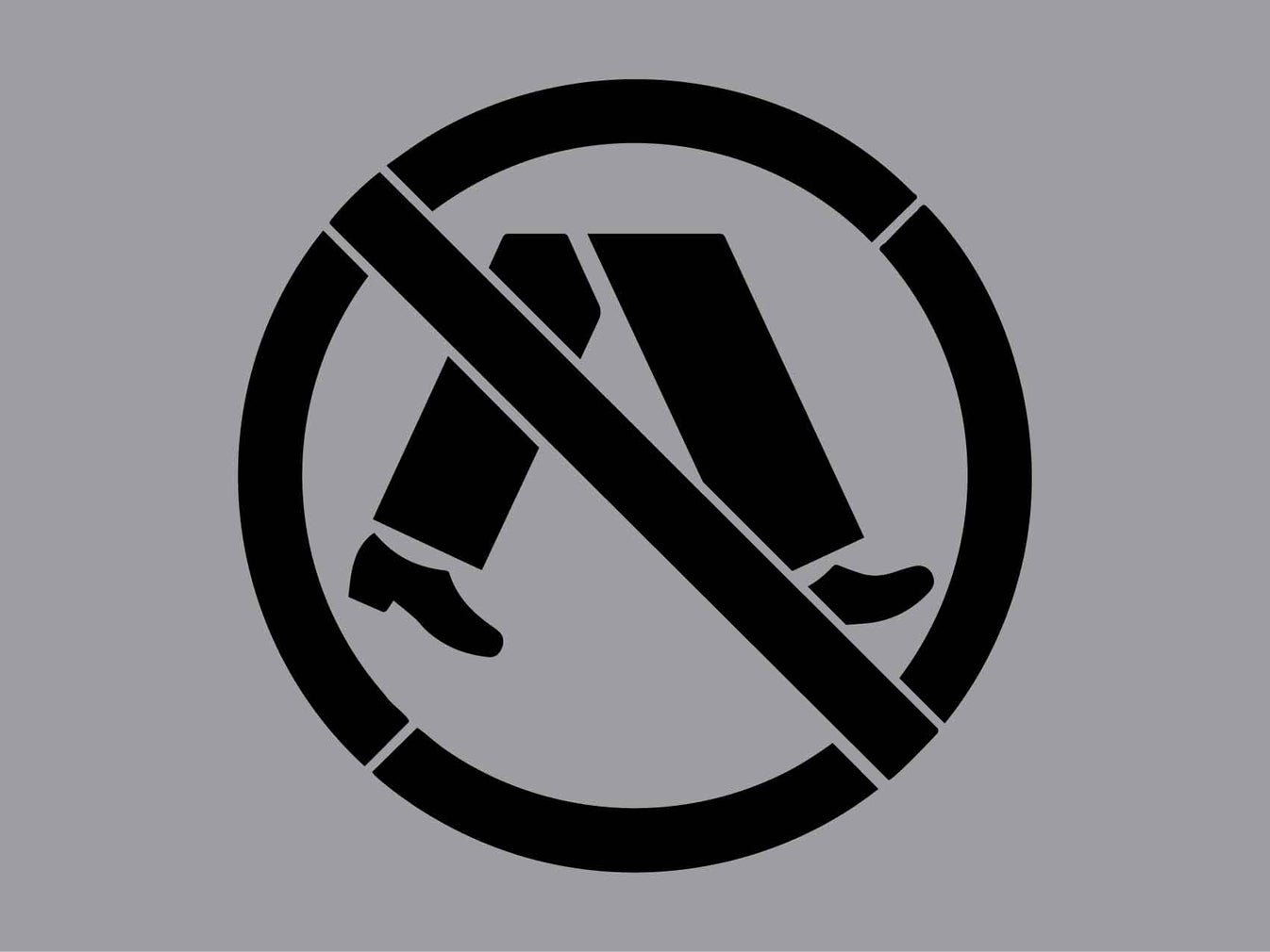 No Crossing - Aluminium Composite Stencil – New Signs