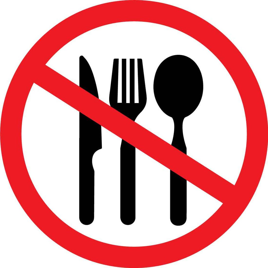 No Eating Decal – New Signs