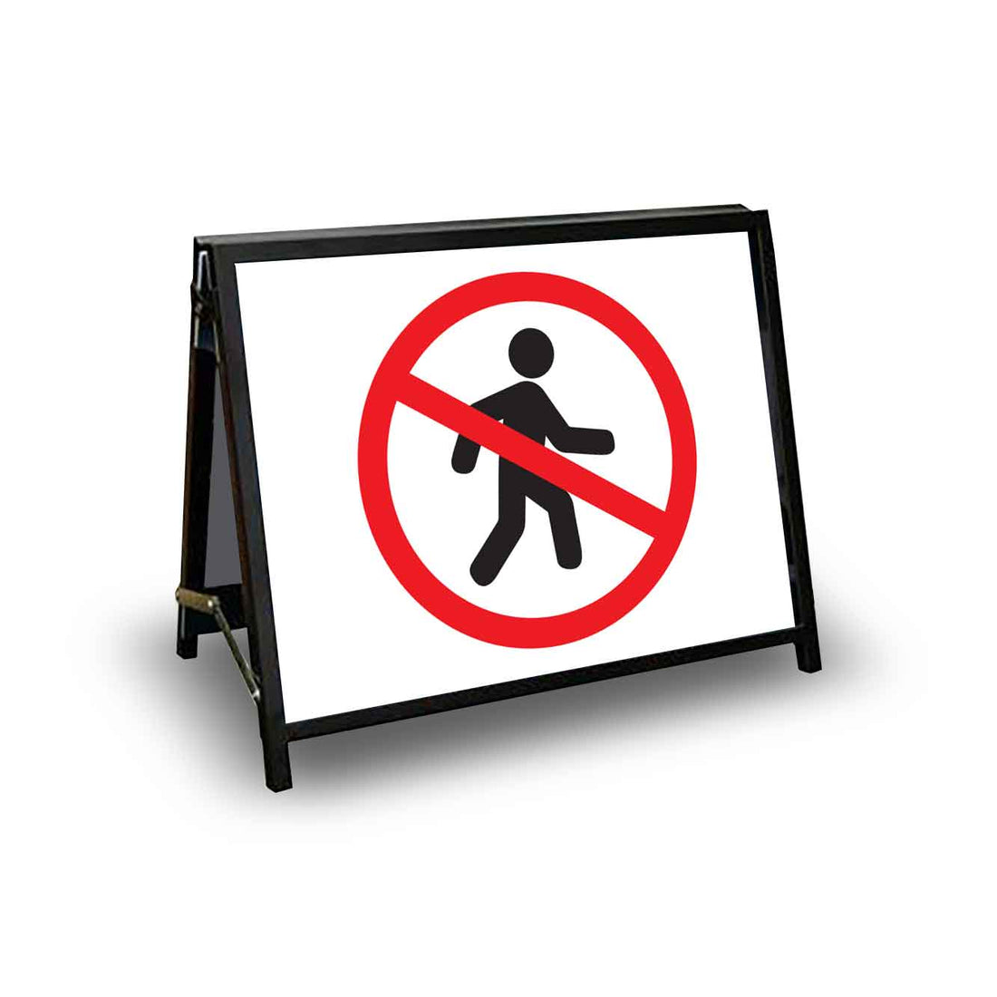 A-Frame Landscape Black - No Entry (Person) Corflute Inserts – New Signs