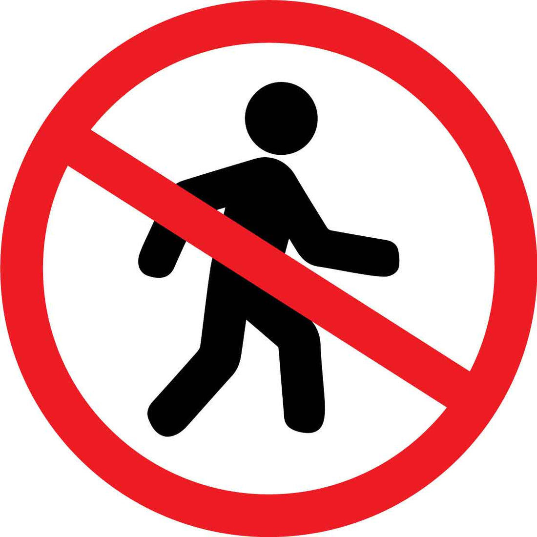 No Entry (Person) Decal – New Signs
