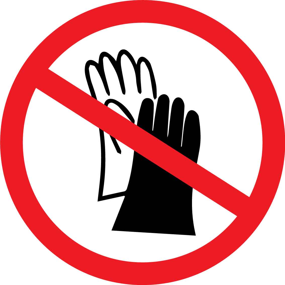 No Gloves Decal – New Signs