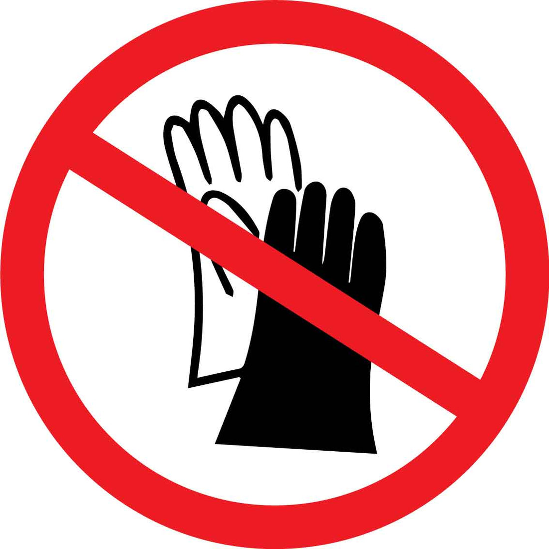 No Gloves Decal – New Signs