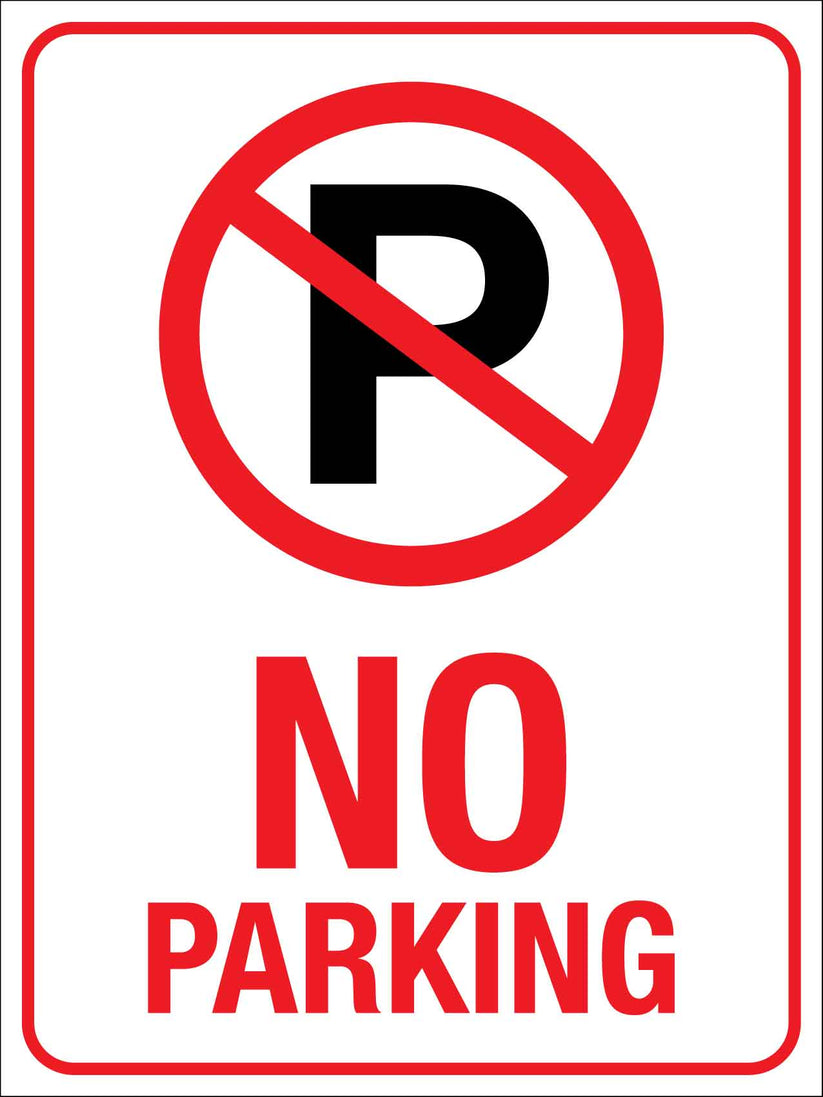 No Parking Text Symbol Sign – New Signs
