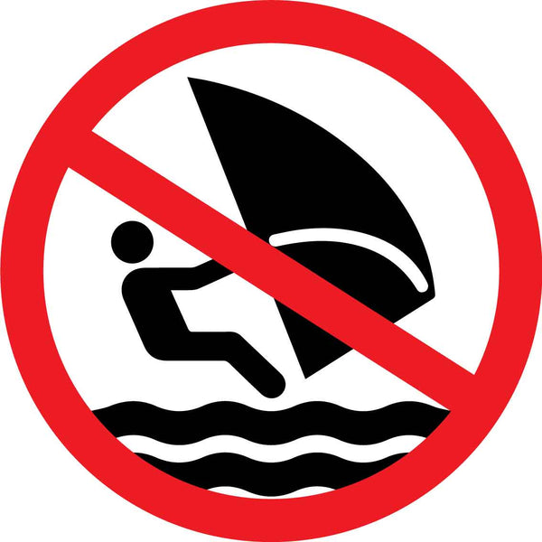 No Wind Surfing Decal – New Signs