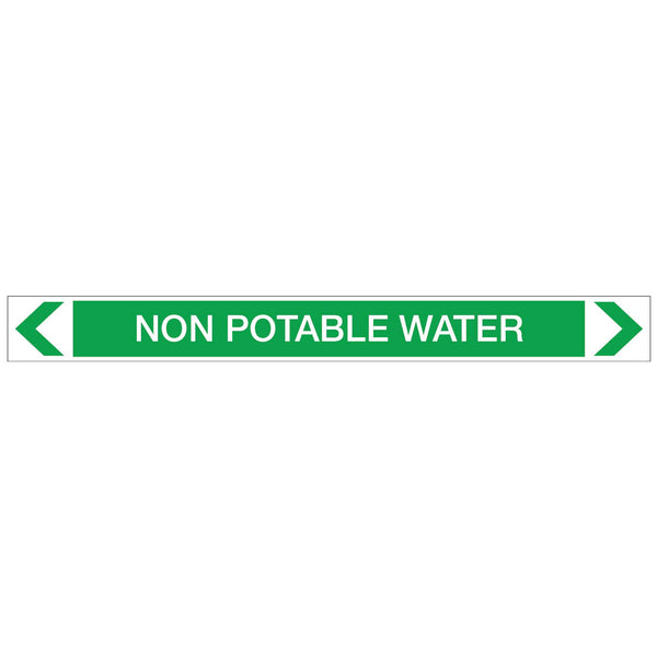 Water - Non Potable Water - Pipe Marker Sticker – New Signs
