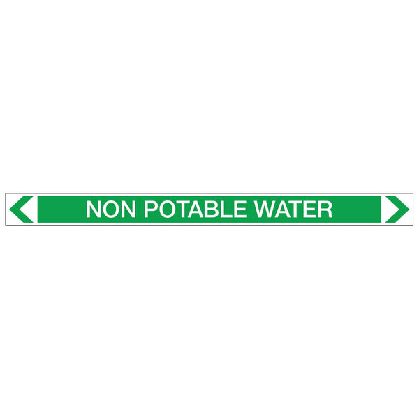 Water - Non Potable Water - Pipe Marker Sticker – New Signs
