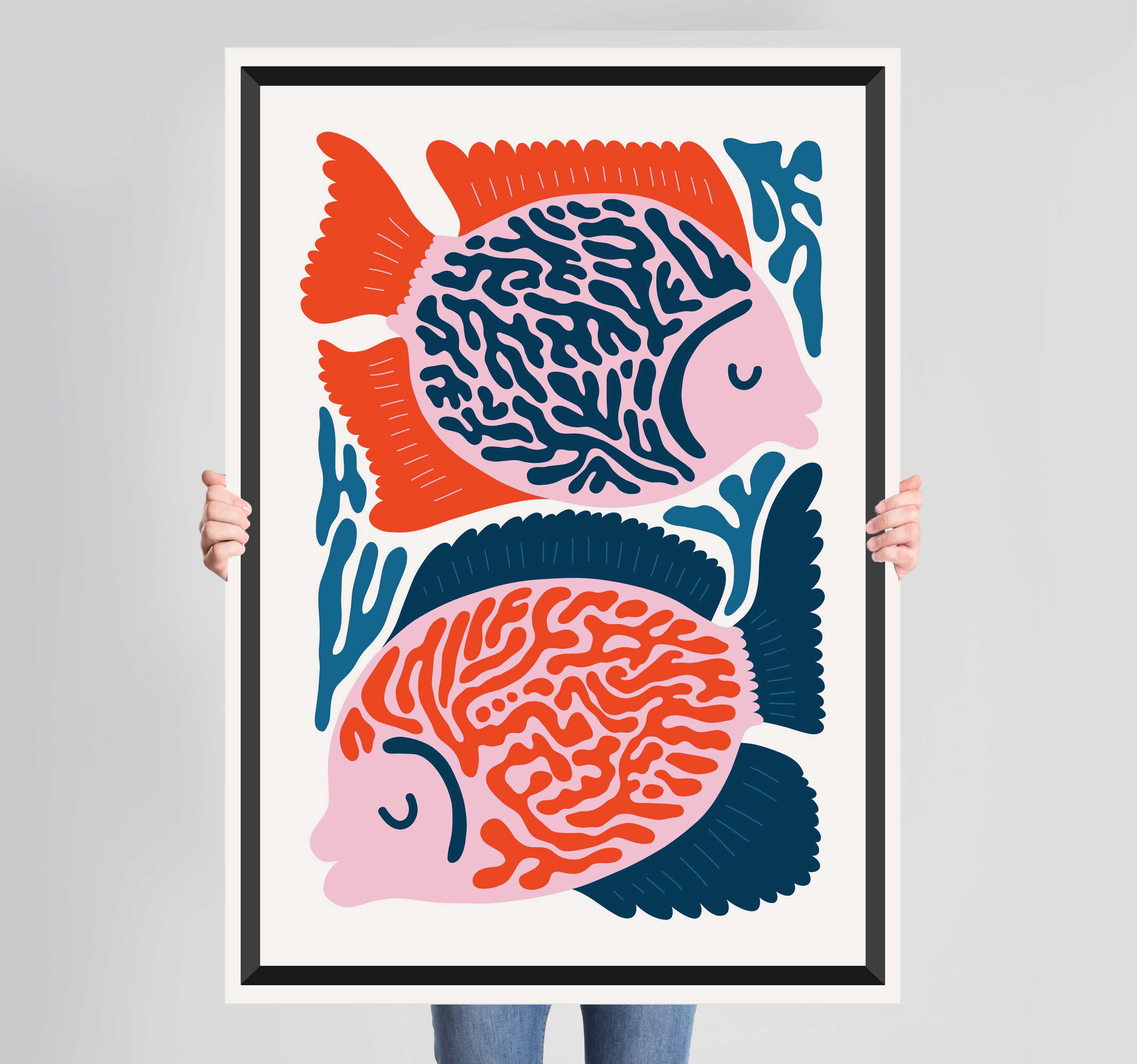 Ocean Mood Fish Poster Wall Art Prints – New Signs