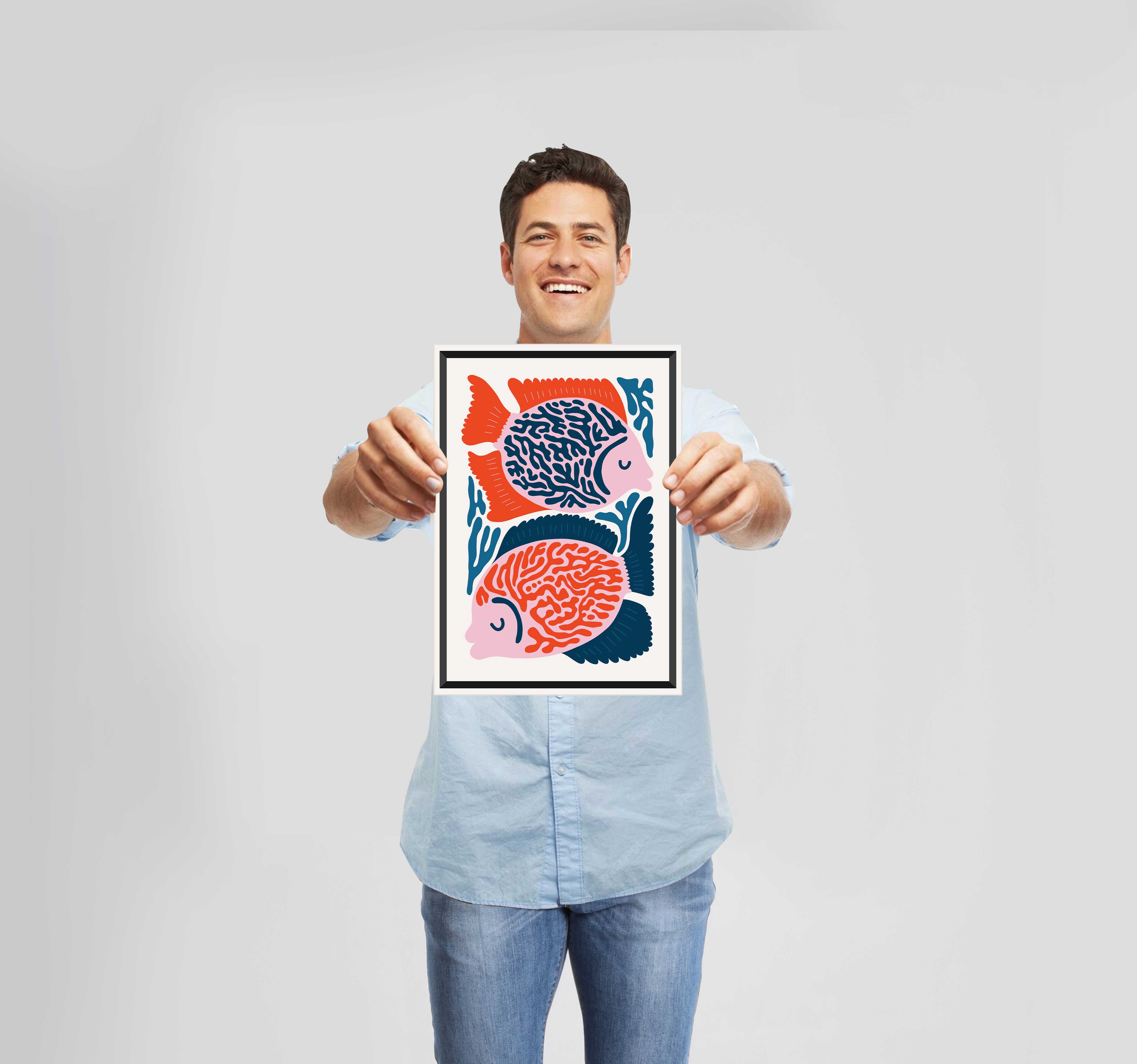 Ocean Mood Fish Poster Wall Art Prints – New Signs