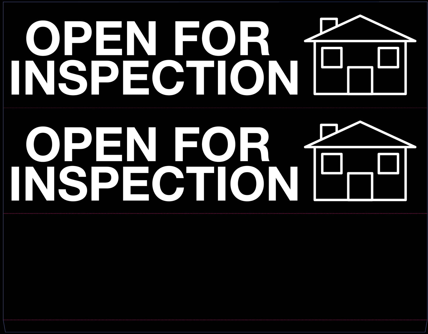 Open For Inspection - Landscape Corflute Toblerone Signs – New Signs