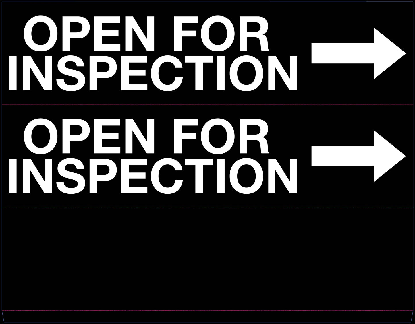 Open For Inspection Right Arrow - Landscape Corflute Toblerone Signs – New Signs