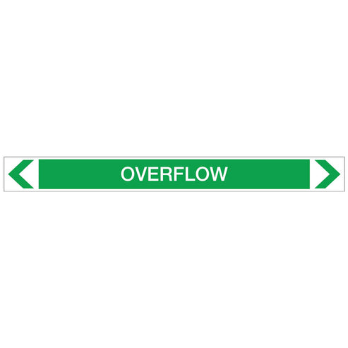 Water - Overflow - Pipe Marker Sticker – New Signs