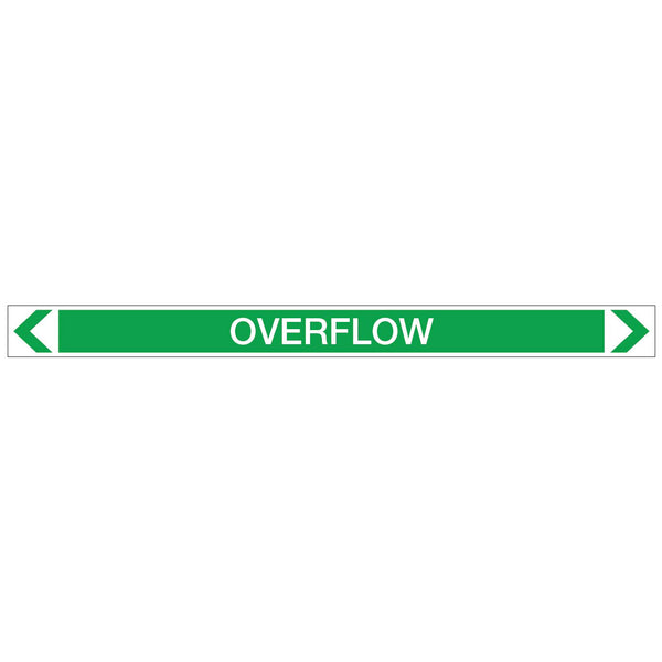Water - Overflow - Pipe Marker Sticker – New Signs