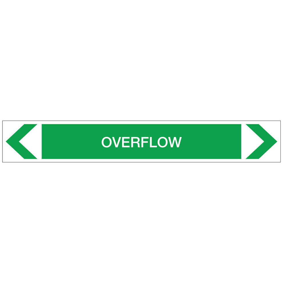 Water - Overflow - Pipe Marker Sticker – New Signs