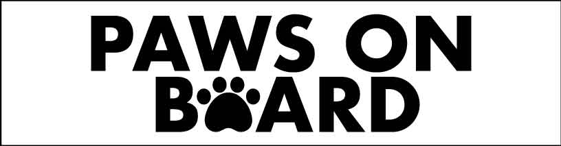 Paws On Board Car Bumper Stickers – New Signs