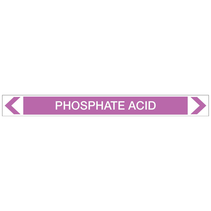Alkalis / Acids - Phosphate Acid - Pipe Marker Sticker – New Signs