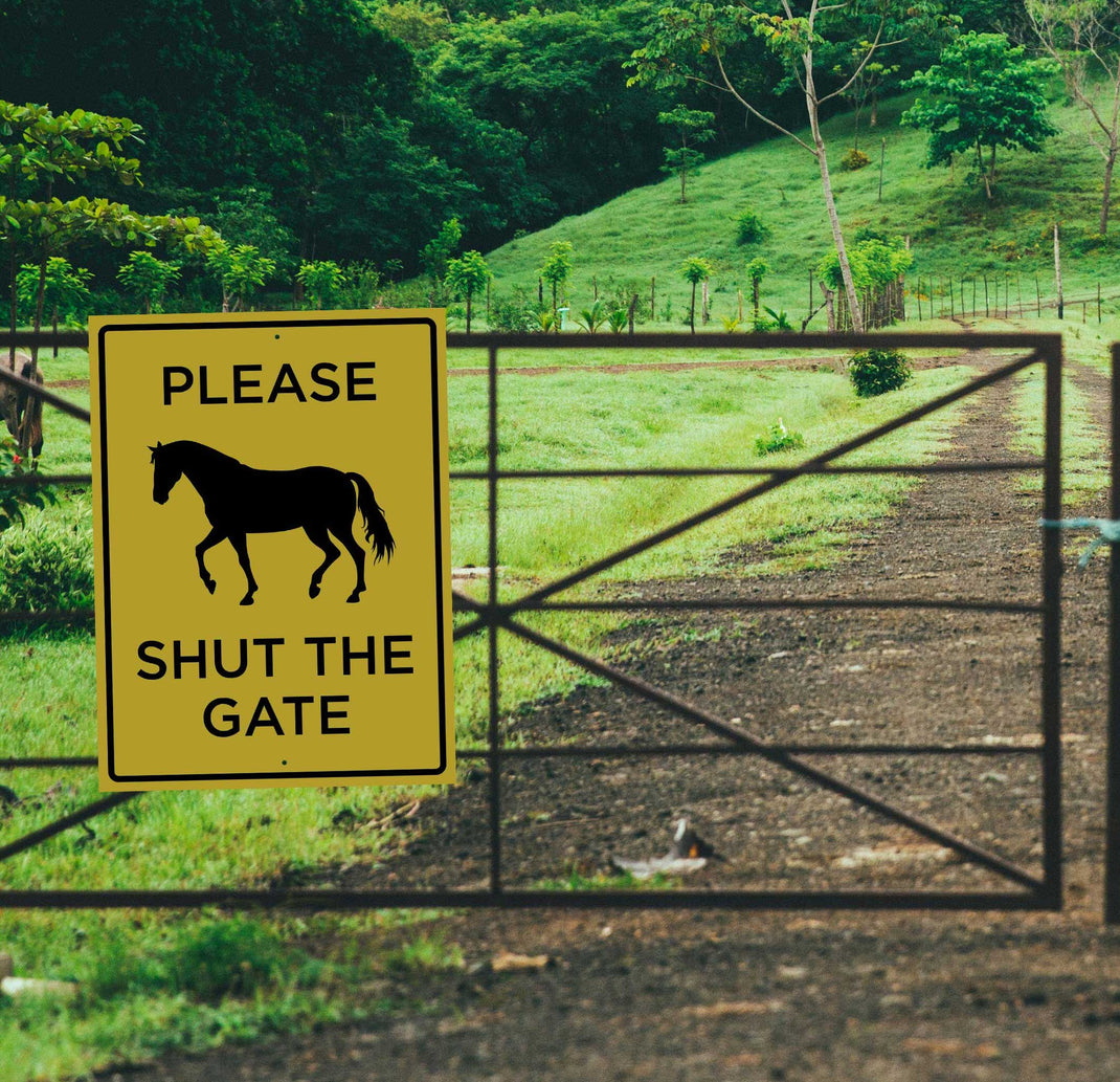 Gate Signs | Shut the Gate Sign – New Signs