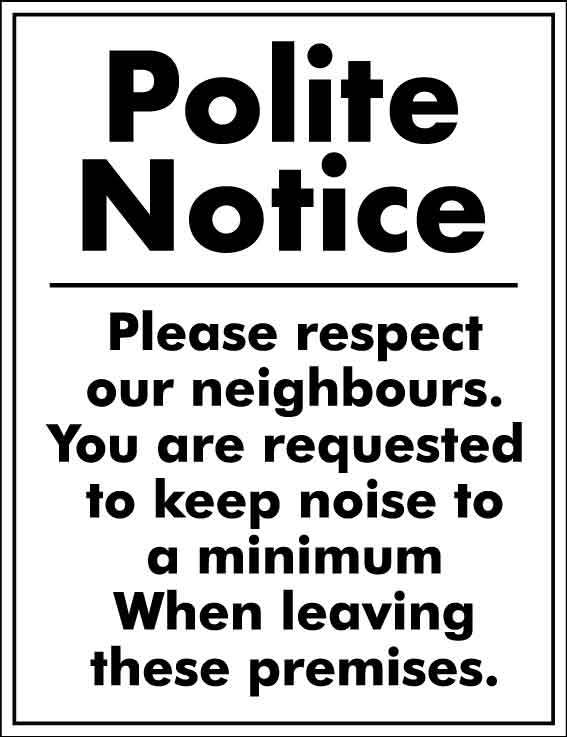 Polite Notice Please Respect Neighbours Wheelie Bin Stickers – New Signs