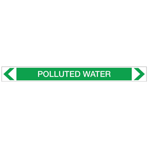 Water - Polluted Water - Pipe Marker Sticker – New Signs