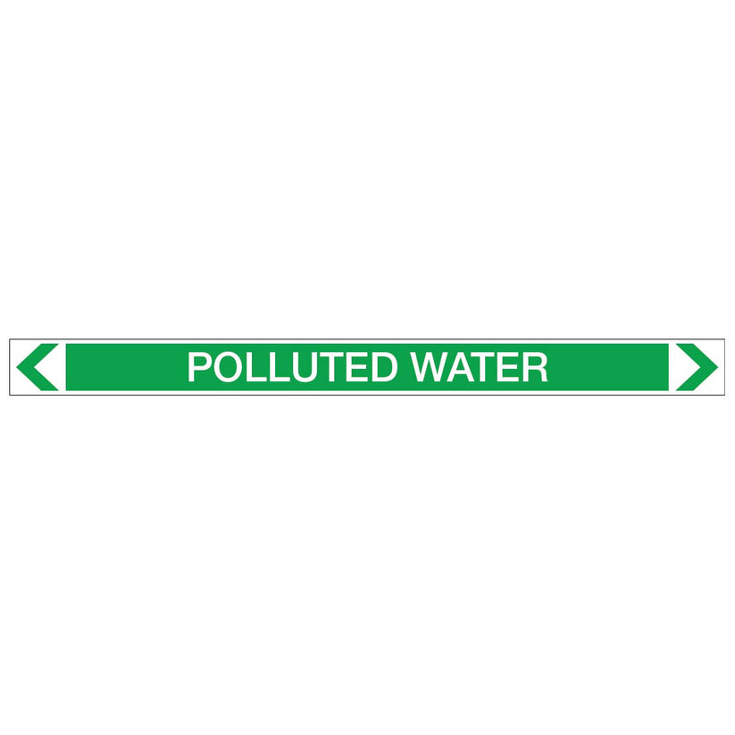 Water - Polluted Water - Pipe Marker Sticker – New Signs