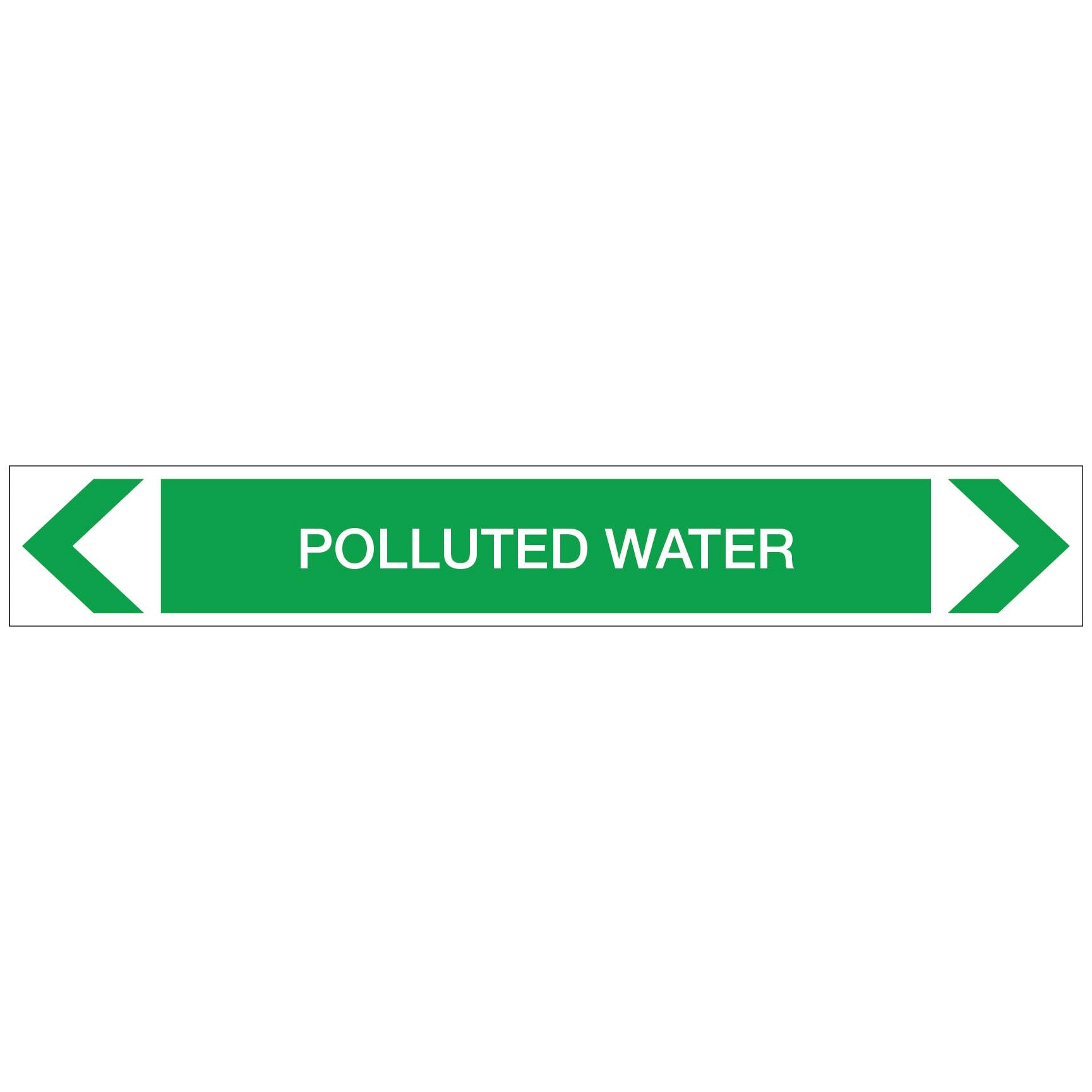 Water - Polluted Water - Pipe Marker Sticker – New Signs