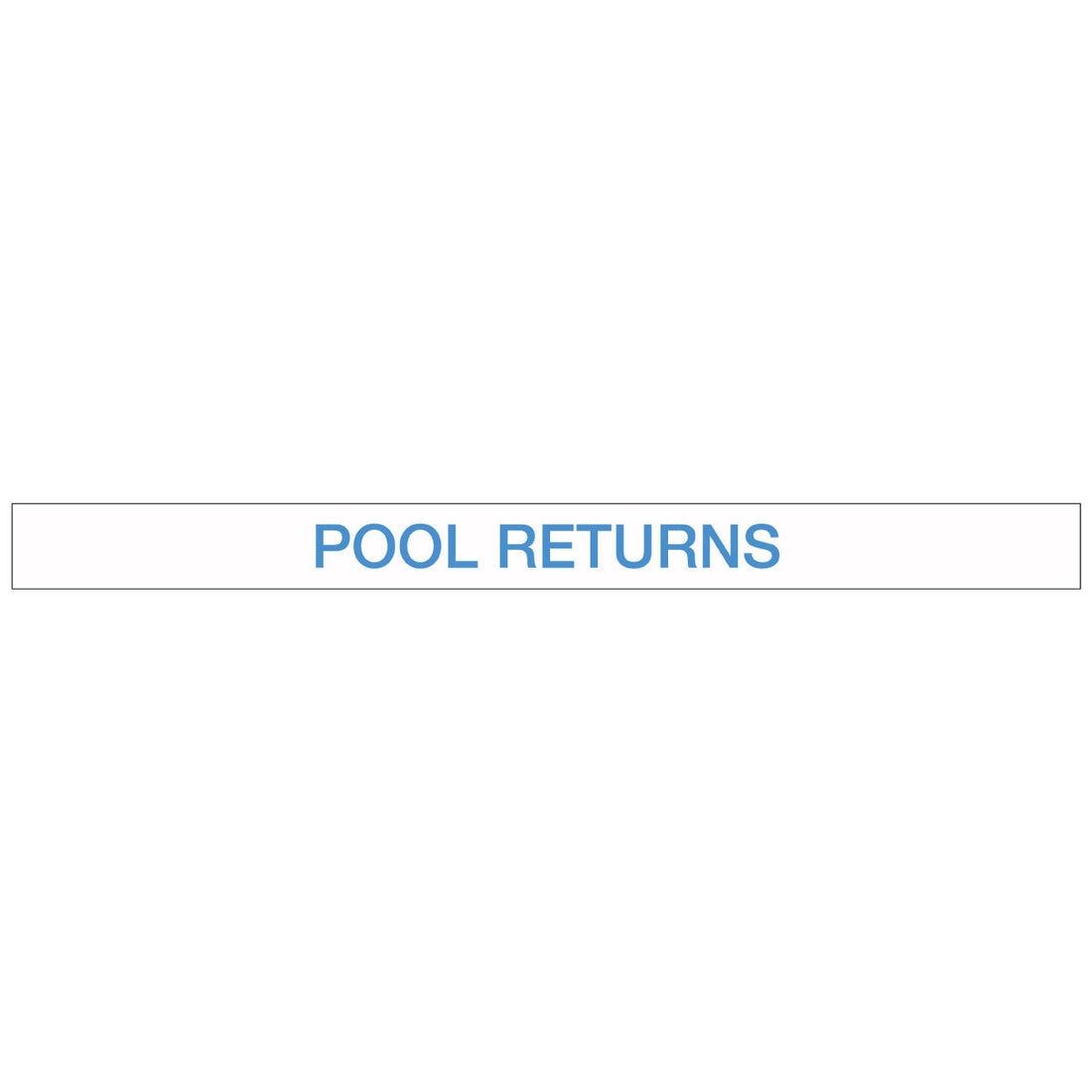 Pool/Spa - Pool Returns - Pipe Marker Sticker – New Signs