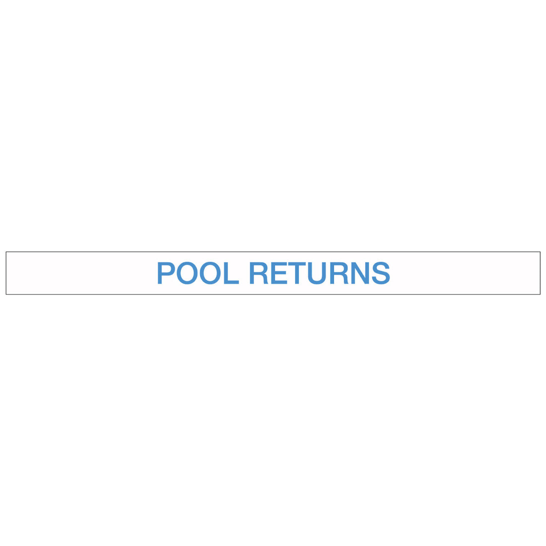 Pool/Spa - Pool Returns - Pipe Marker Sticker – New Signs