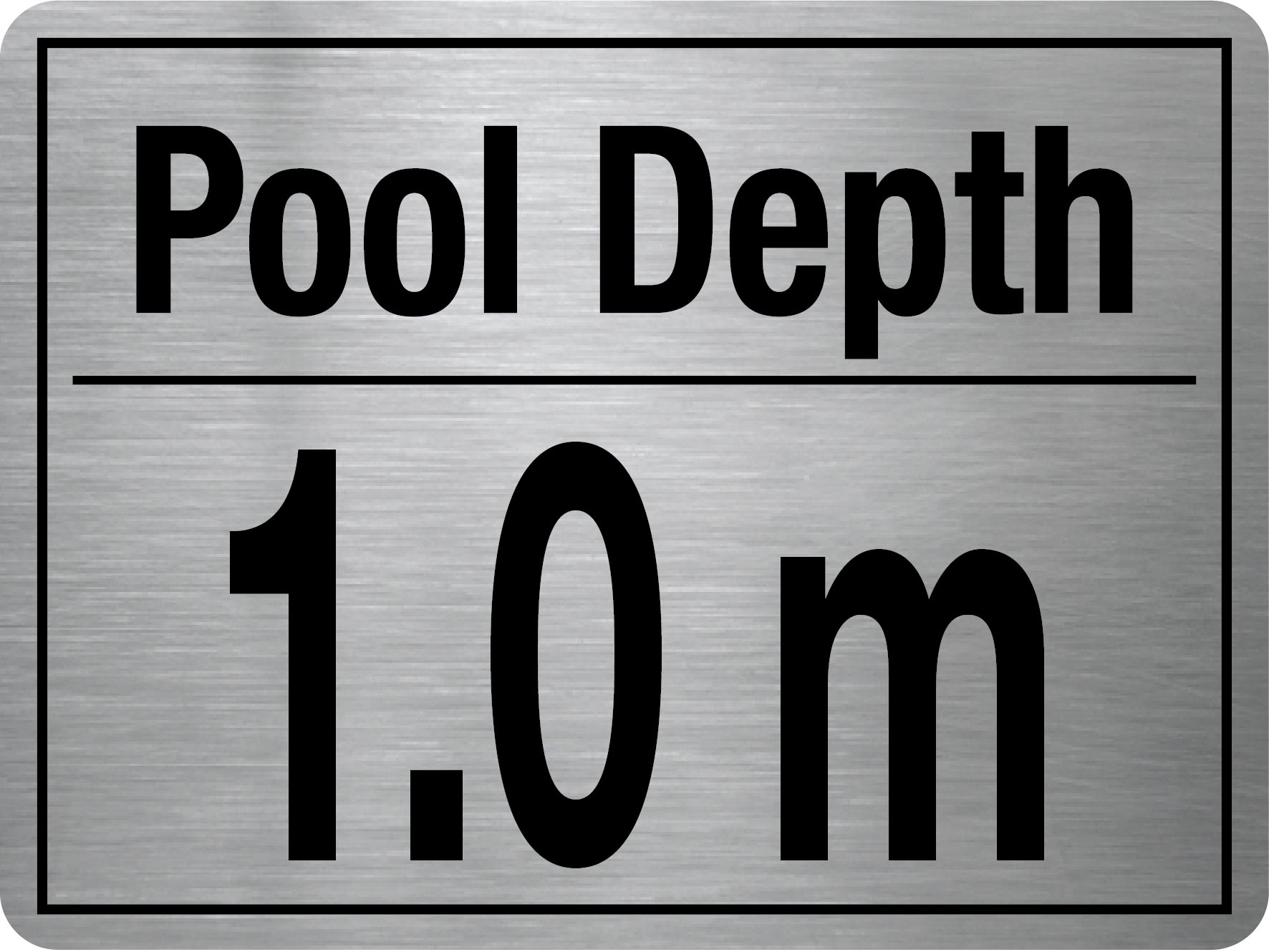 Pool Depth Stainless Steel Sign – New Signs