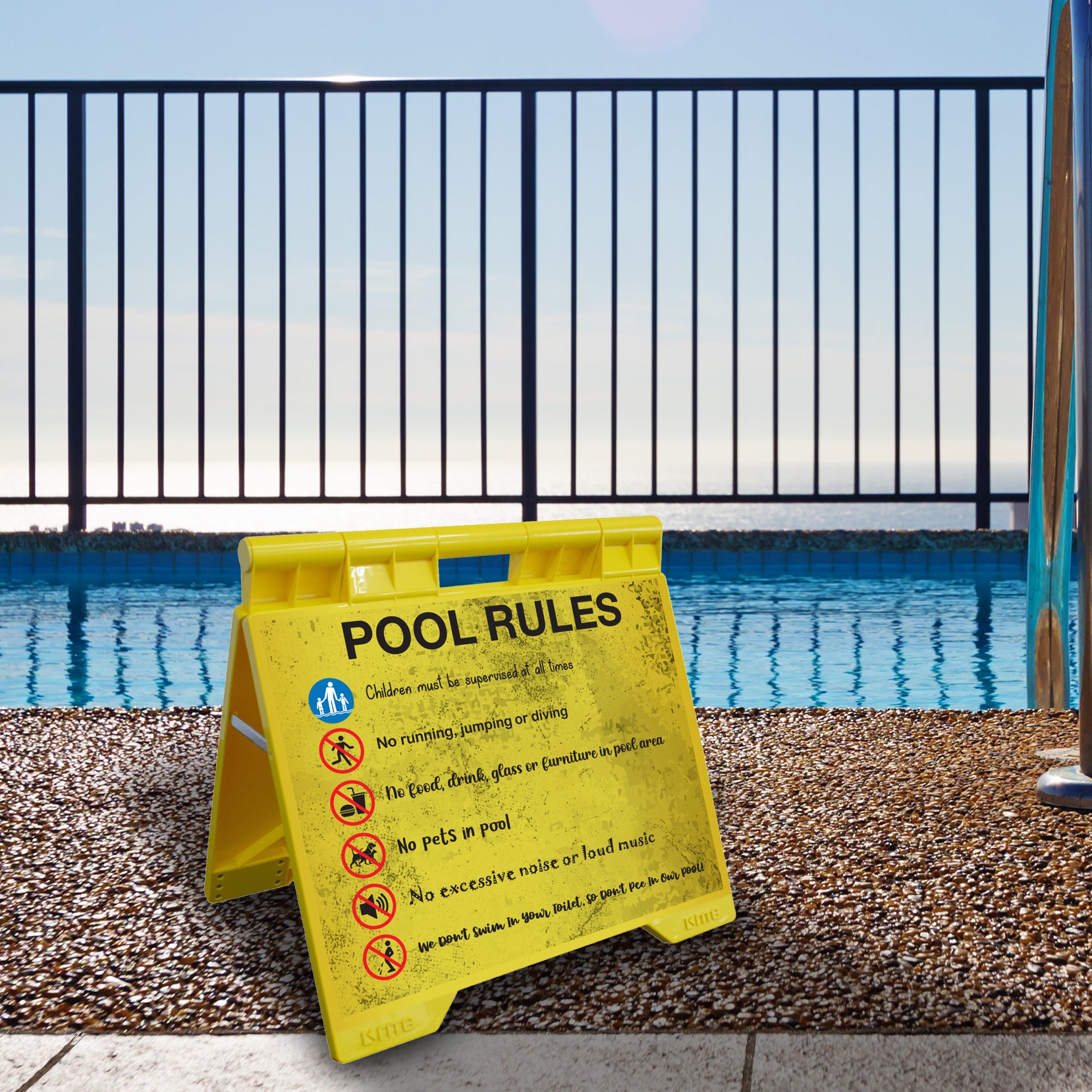 Pool Rules 7 - Evarite A-Frame Sign – New Signs