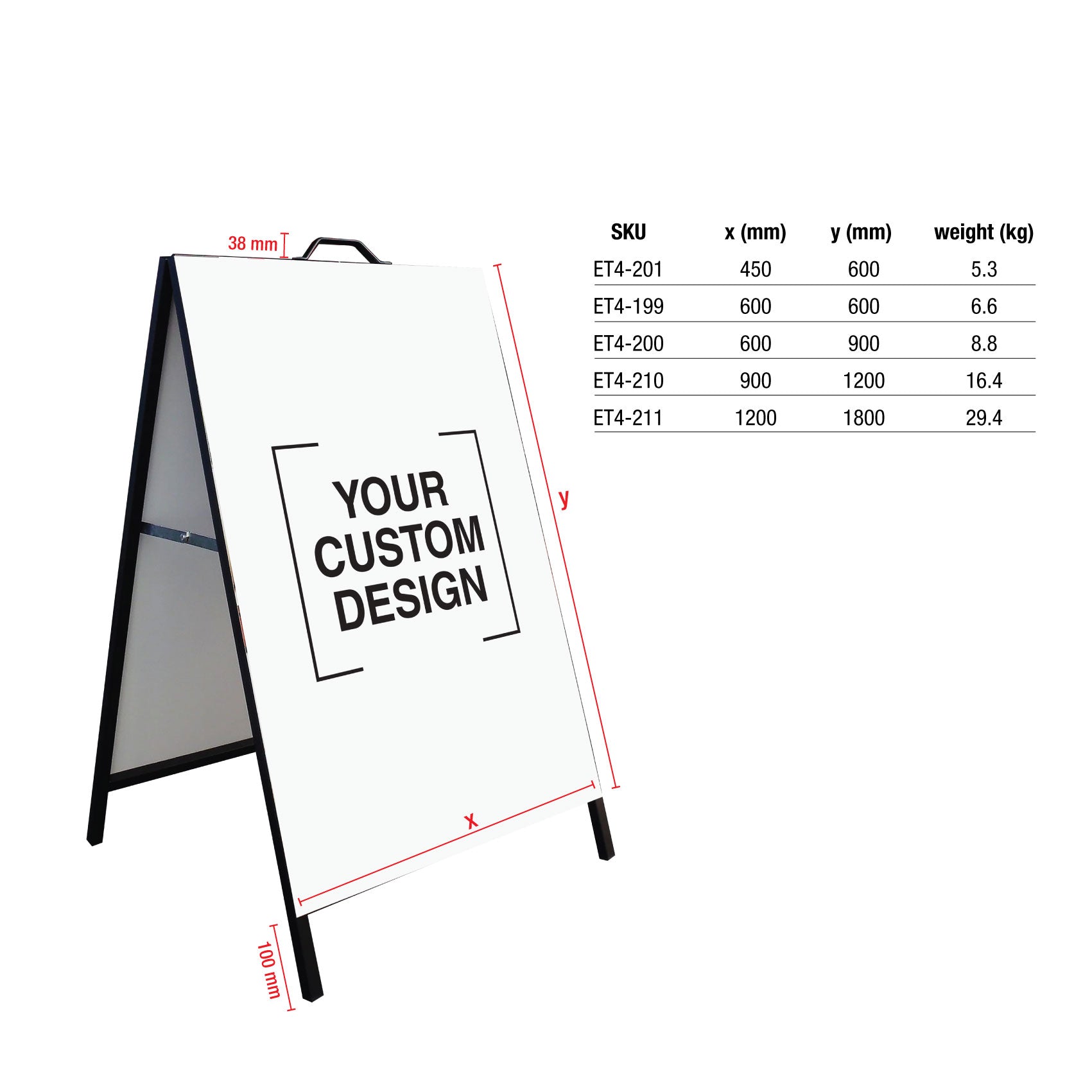 Portrait Metal A-Frame 600mm x 900mm – New Signs