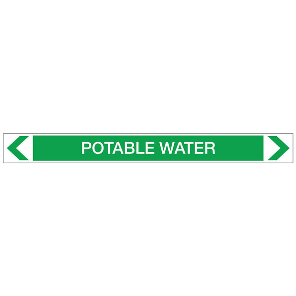Water - Potable Water - Pipe Marker Sticker – New Signs