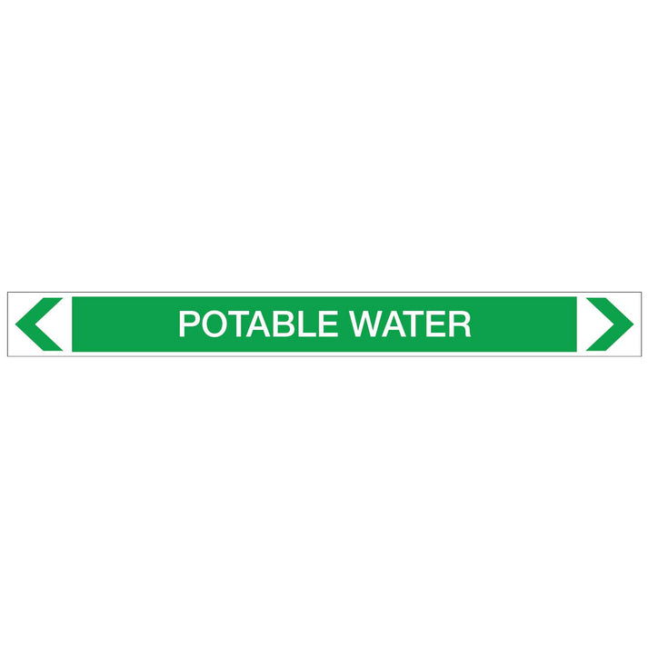 Water - Potable Water - Pipe Marker Sticker – New Signs