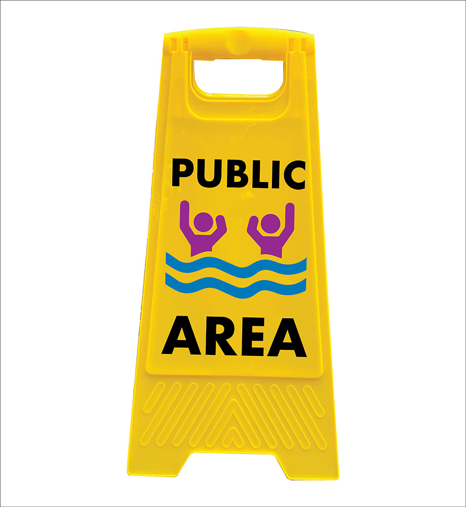 Yellow A-Frame - Public Area – New Signs